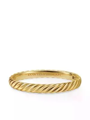 David Yurman 18k Yellow Cable Bangle Bracelet - Gold