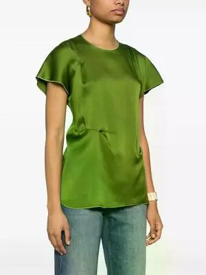 Victoria Beckham Pleat-detail Top - Green
