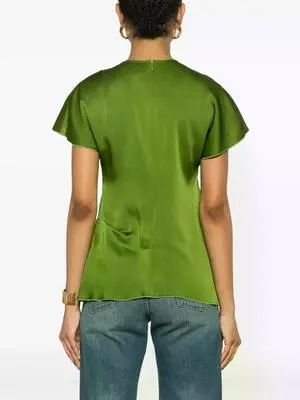 Victoria Beckham Pleat-detail Top - Green