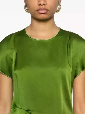Victoria Beckham Pleat-detail Top - Green