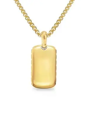 David Yurman 18kt Yellow Diamond Chevron Pendant - Gold