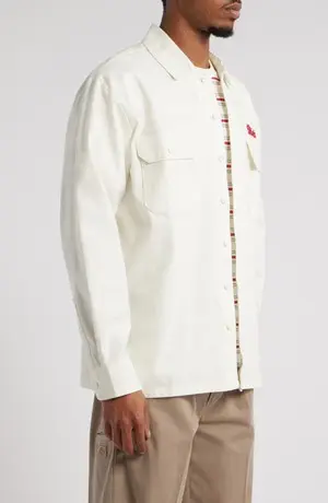 Dickies Lewiston Logo Embroidered Cotton Button-up Utility Shirt