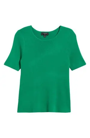TAHARI ASL Short Sleeve Sweater - Emerald