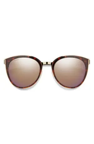 SMITH Somerset 53mm Chromapop™ Polarized Cat Eye Sunglasses - Tortoise Rose / Rose Gold