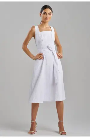 Natori Textured Jacquard Tank Dress - White