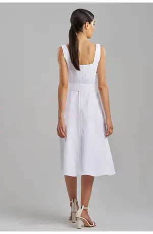Natori Textured Jacquard Tank Dress - White