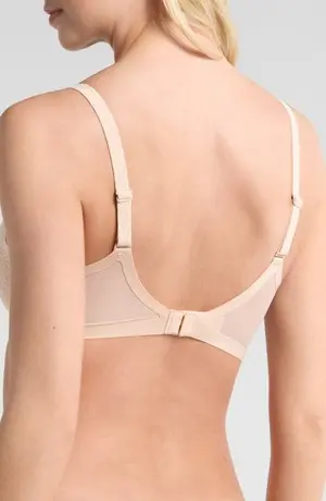 Chantelle Pure Lace Unlined Underwire Minimizer Bra - Blush