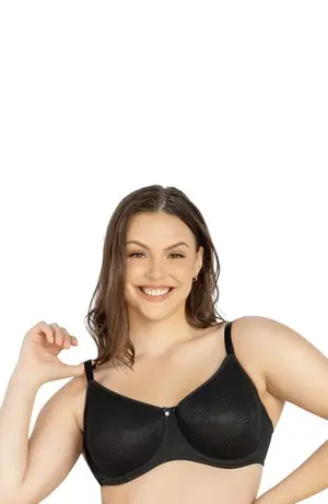 Parfait Pearl Non-padded Seamless Minimizer Bra - Black