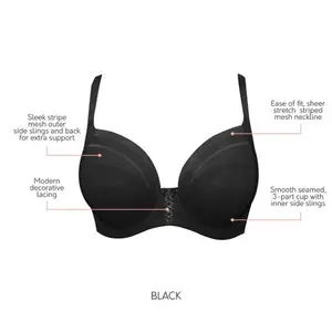 Parfait Shea Plunge Unlined Bra - Black