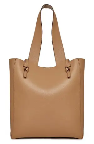 Strathberry Melody Fine Grain Leather Tote - Caramel