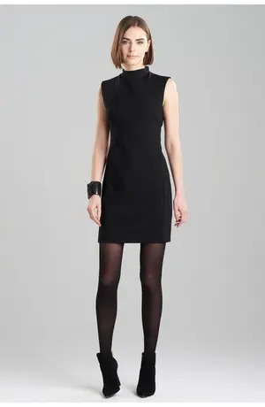 Natori Compact Knit Sheath Dress - Black