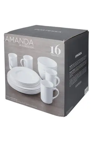 FORTESSA Amanda Embossed 16-piece Dinnerware Set