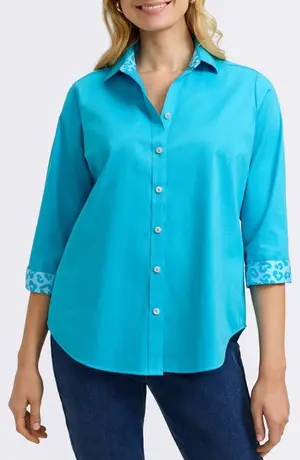 Women's Three-Quarter Sleeve Collared Shirts