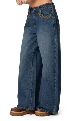 EDIKTED Gwen Wide Leg Nonstretch Jeans