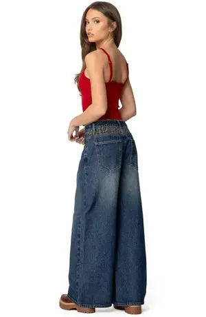 EDIKTED Gwen Wide Leg Nonstretch Jeans