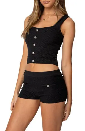 EDIKTED Amalie Crop Knit Tank