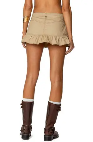 EDIKTED Ninna Cotton Peplum Mini Skirt