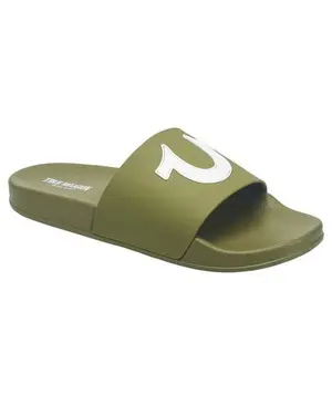 True Religion 112 Logo Slide - Olive