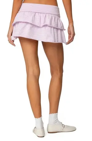 EDIKTED Lexie Stripe Miniskirt