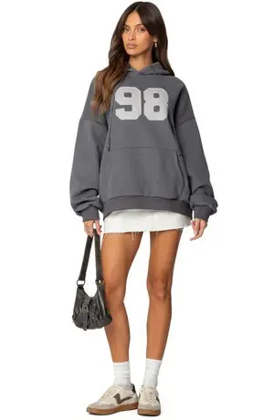EDIKTED 98 Oversized Hoodie - Gray