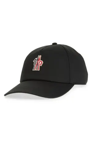 Moncler Logo Patch Baseball Cap - Black