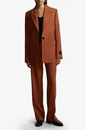 Marina Moscone Relaxed Virgin Wool Trousers