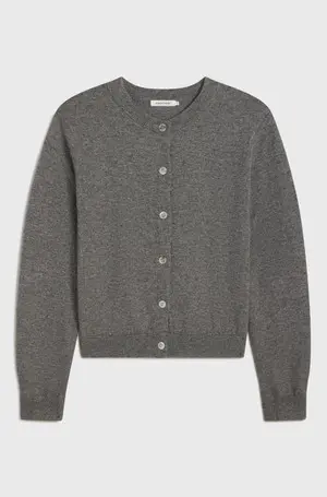 Almina Concept Classic Wool Cardigan - Grey