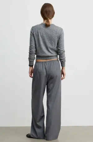 Almina Concept Classic Wool Cardigan - Grey