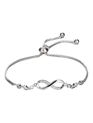 DLORIA Hollywood Sensation Infinity Bracelet - Silver
