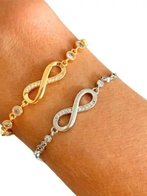 DLORIA Hollywood Sensation Infinity Bracelet - Silver