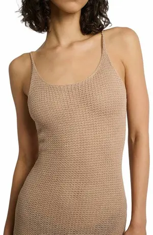 Onia Textured Linen Maxi Dress - Tan