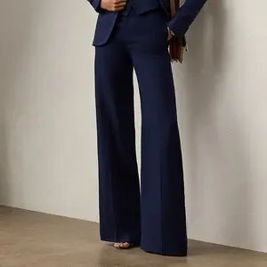 Ralph Lauren Dean Linen Wide Leg Pant - Lux Navy