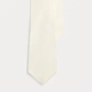 Ralph Lauren Silk-linen Neck Tie - Classic Cream