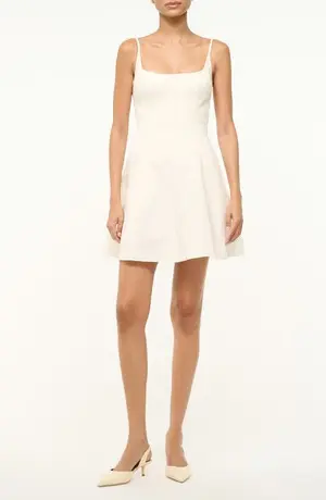 Staud Joy Sleeveless Mini Dress - Ivory