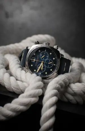 SPINNAKER Hull Chronograph Strap Watch - Blue
