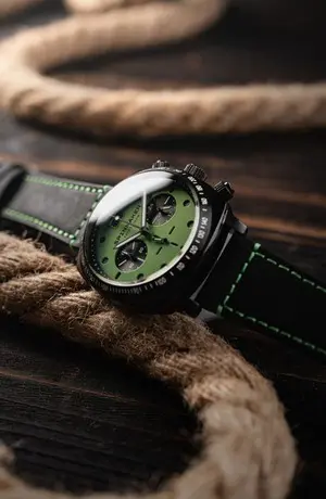 SPINNAKER Hull Chronograph Leather Strap Watch