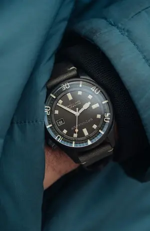 SPINNAKER Bradner Automatic Leather Strap Watch - Green
