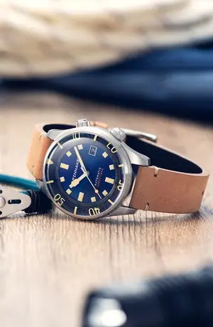 SPINNAKER Bradner Automatic Leather Strap Watch - Blue