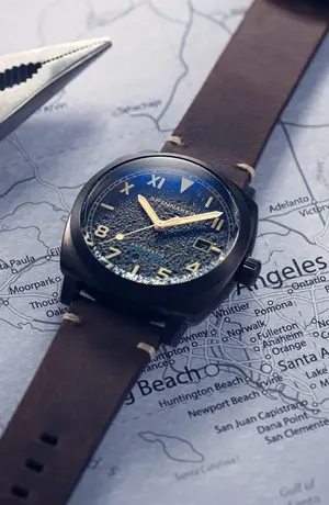 SPINNAKER Hull California Automatic Leather Strap Watch