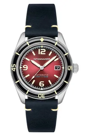 SPINNAKER Fleuss Automatic Strap Watch - Red