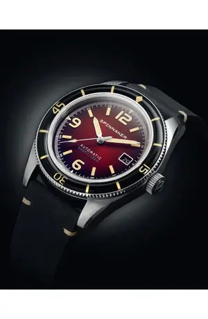 SPINNAKER Fleuss Automatic Strap Watch - Red