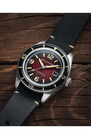 SPINNAKER Fleuss Automatic Strap Watch - Red