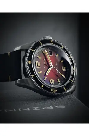 SPINNAKER Fleuss Automatic Strap Watch - Red