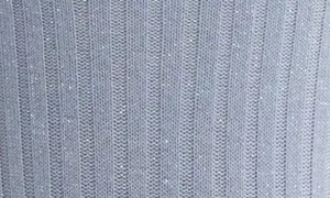 Oroblu Brilliant Metallic Rib Crew Socks - Sky