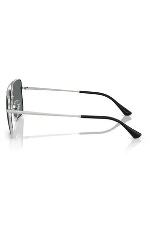 Ray-ban 56mm Polarized Square Sunglasses - Silver