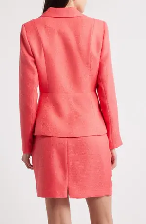 TAHARI ASL Cinch Waist Bouclé Jacket