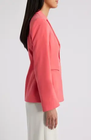 TAHARI ASL Roll-cuff Jacket With Striped Lining