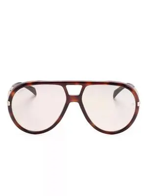 DB EYEWEAR BY DAVID BECKHAM Pilot-frame Sunglasses - Brown
