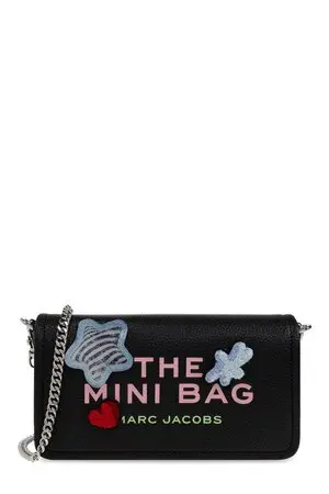 Marc Jacobs Marc Jacobs Sticker-Patch Mini Chain Crossbody Bag - Black