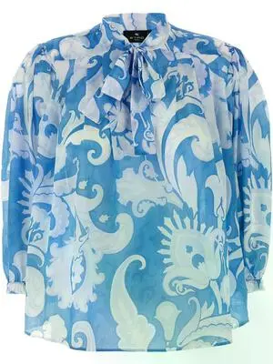 Etro Paisley-print Blouse - Blue